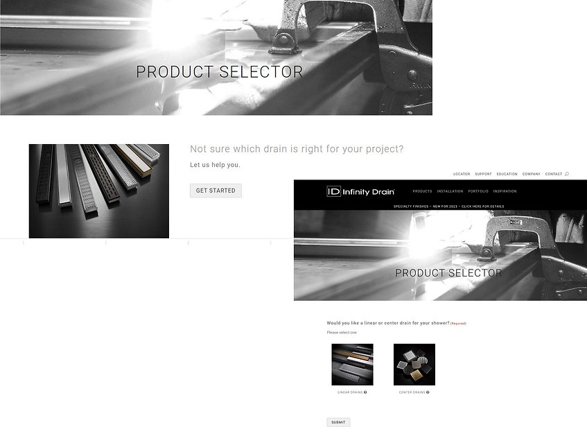 Infinity Drain Product Selector | phcppros